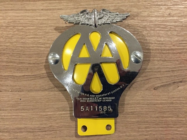 British AA Automobile Association license plate topper attachment. MINT ...
