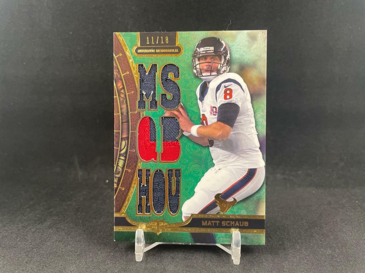 2013 TOPPS TRIPLE THREADS MATT SCHAUB TTR-MS EMERALD PARALLEL JERSEY ...