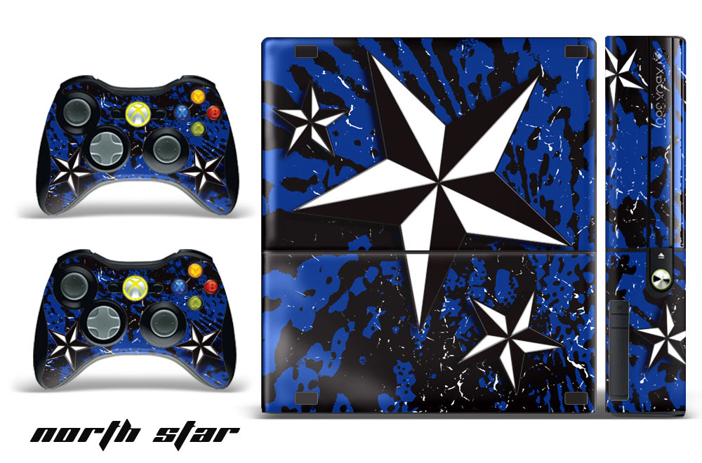 Skin Decal Wrap for Xbox 360 E Gaming Console & Controller Sticker ...