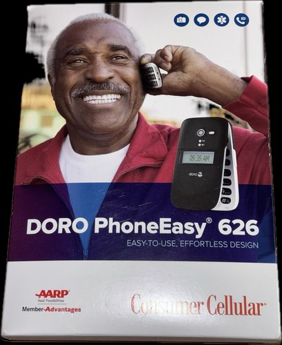 Doro PhoneEasy 626 Flip Phone Easy-To-Use by Consumer Cellular NEW ...