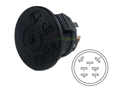 4 Position / 7 Pin Ignition Lock Start Switch for Yard Machines 163968 ...
