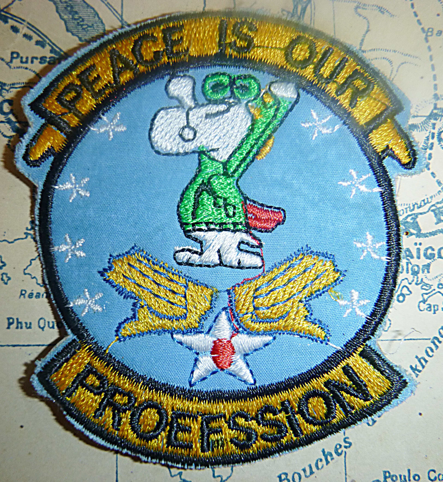 Peace is Our Profession - SNOOPY PATCH - USAF 19th TASS - Vietnam War ...