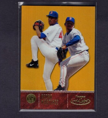2001 TOPPS GOLD LABEL CLASS 3 GOLD REFRACTOR #82 PEDRO MARTINEZ RED SOX ...