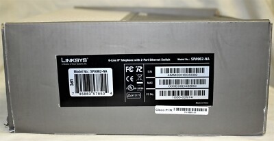 "NEW" Linksys SPA962-NA 6-Line Telephone with 2Port Ethernet Switch (74 ...
