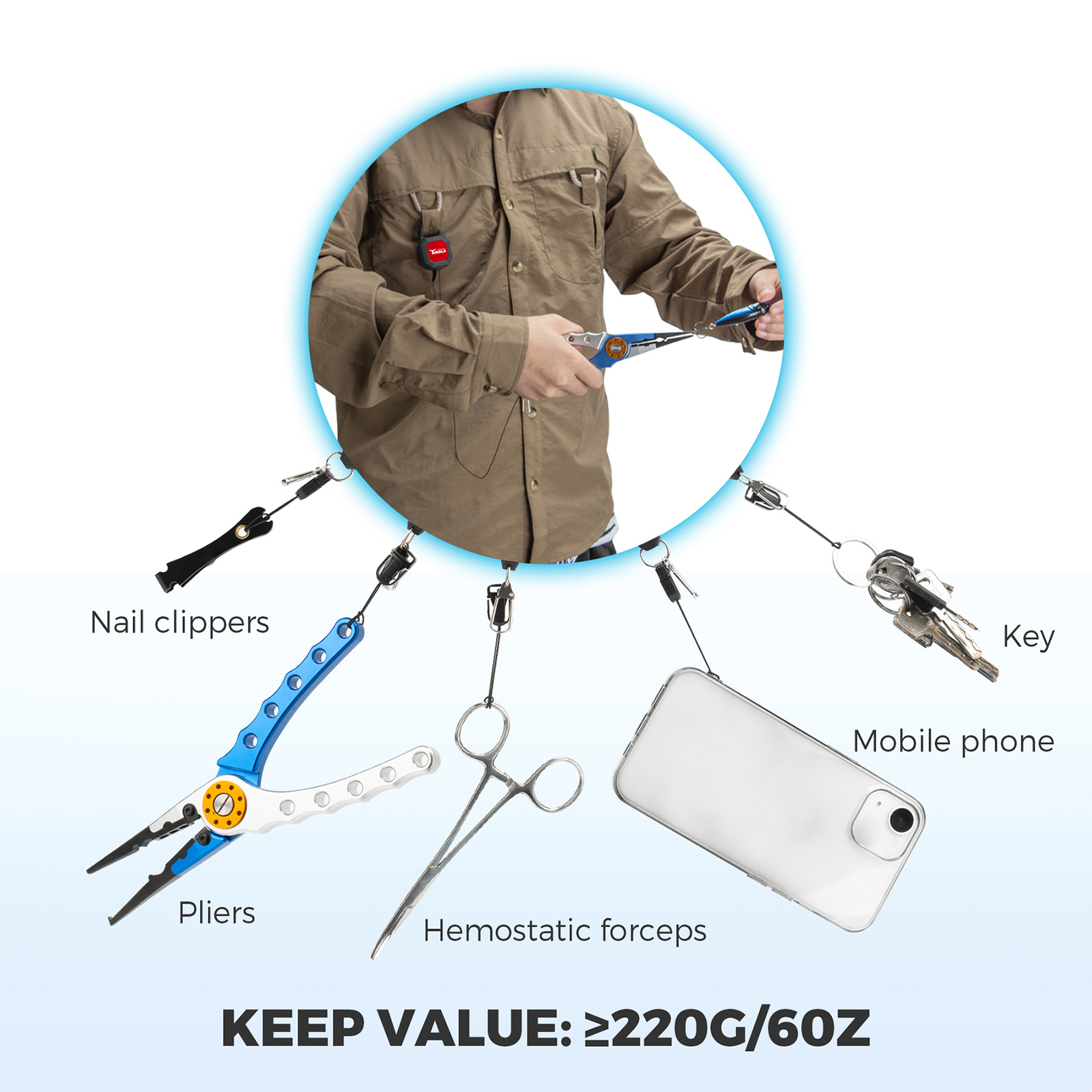 Retractable Buckle Fishing Lure Pliers Buckle -lost Device J6P3 | eBay ...