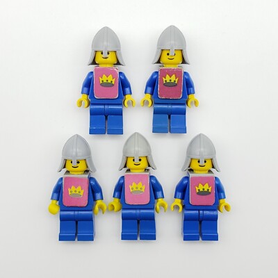 Lot of 5 Lego Classic Yellow Castle Knight Minifigure Crown Sticker ...