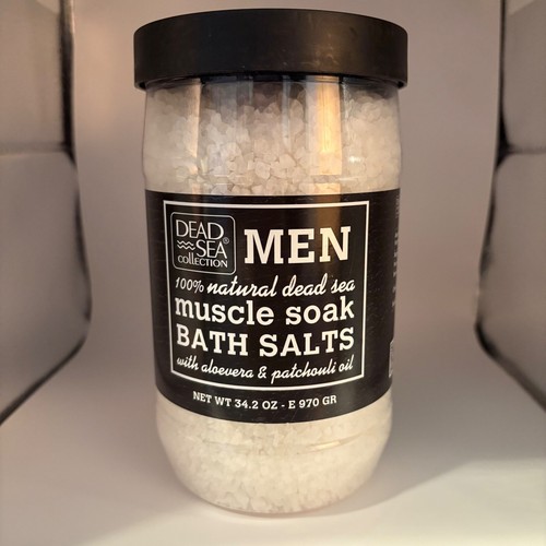 Dead Sea Collection Men's Muscle Soak Bath Salts Aloe Vera Patchouli 34 ...