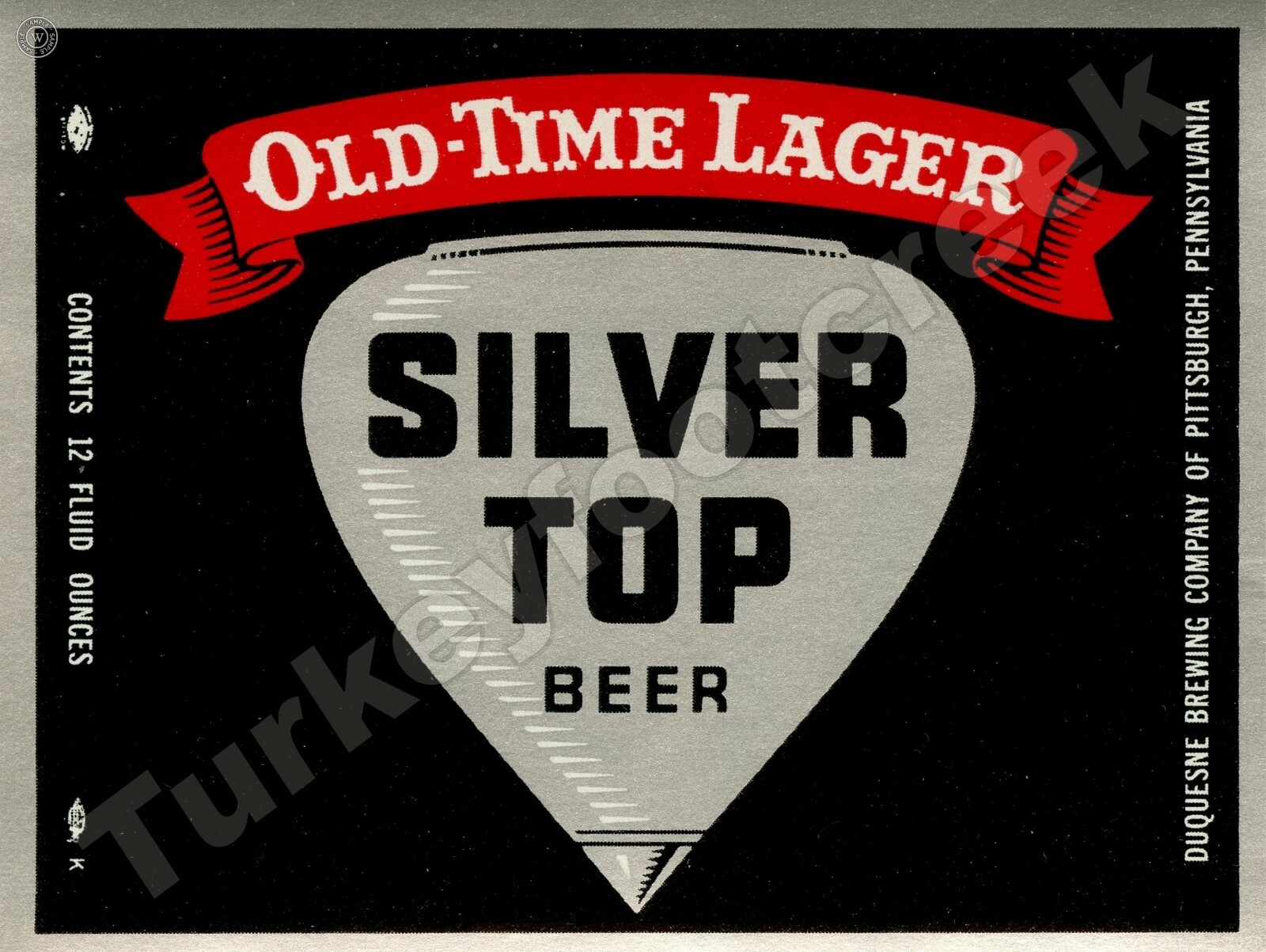 Old-Time Lager Silver Top Beer Label 9" x 12" Metal Sign | eBay