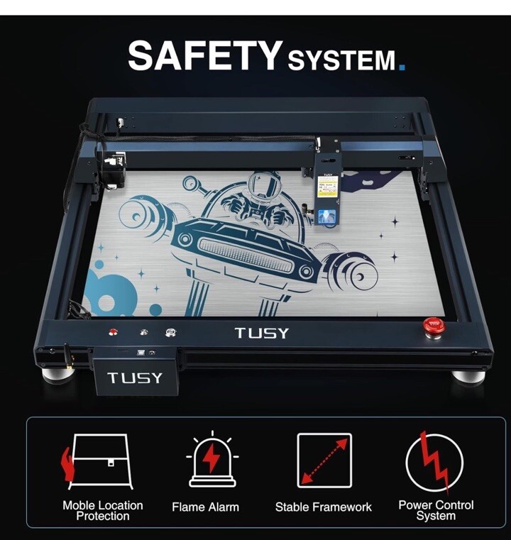TUSY B1 Laser Engraver 10W Output Power, 60W Laser Cutting and ...