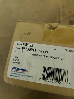 ACDelco GM Original Equipment FW325 Wheel Hub 96535041 | eBay