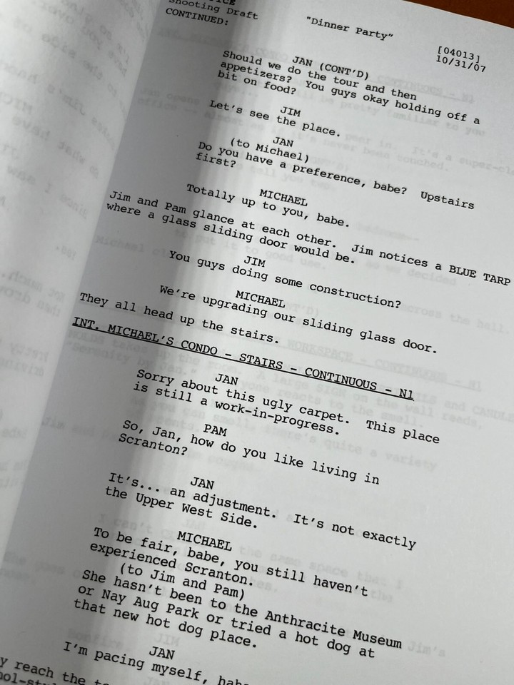 The Office Script Signed- Dinner Party- Autograph Reprints- Dunder ...