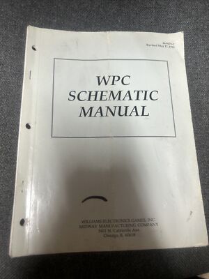 Williams WPC SCHEMATIC Pinball Machine Manual - good used original | eBay