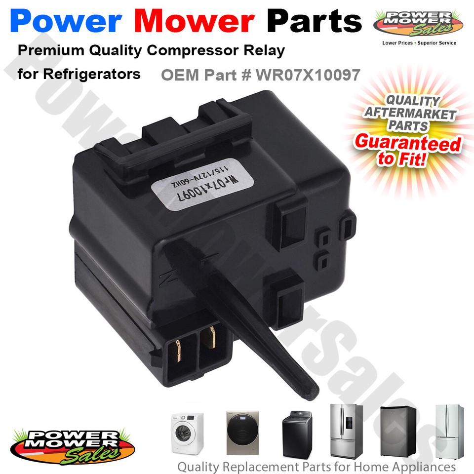 Compressor Relay & Overload Starter for GE Refrigerators WR07X10097 ...