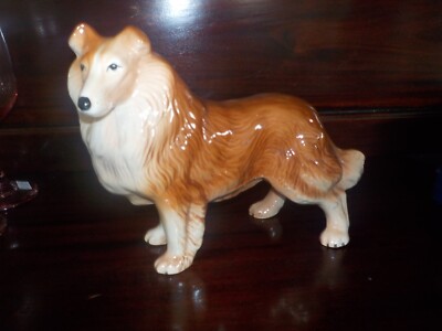 Vintage Melba Ware Rough Collie Shetland Sheepdog Lassie 22 cm L x 17 ...