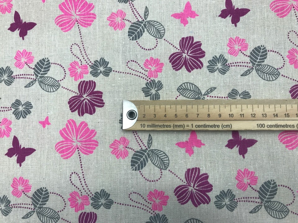 VINTAGE retro fabric designer material furnishing fabric canvas cotton ...