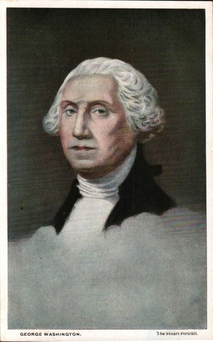 c1930s George Washington Portrait Stuart - Vintage Postcard UNPOSTED ...