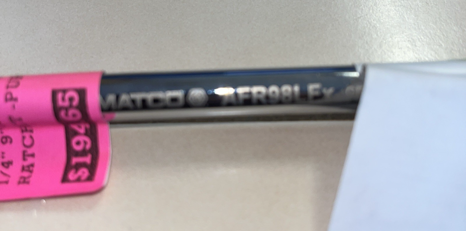 Matco ¼” Drive 10-3/4” Eighty8 Tooth Locking Flex Ratchet AFR98LFP ...