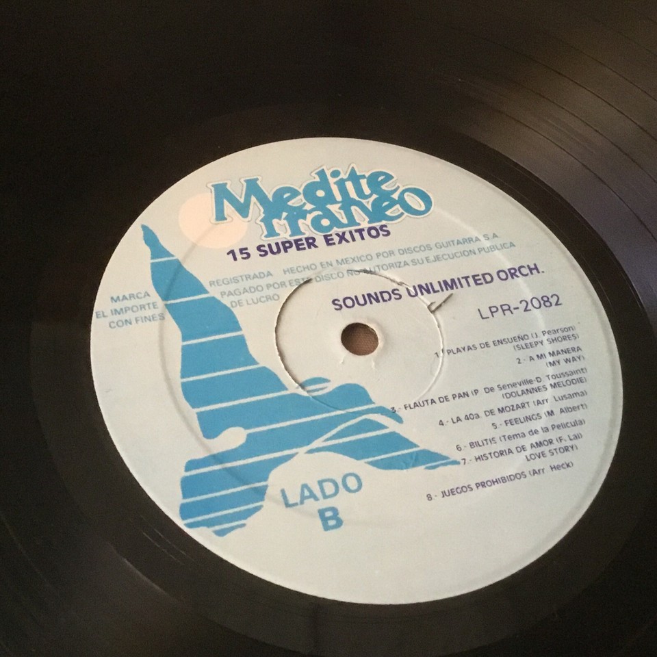 15 SUPER EXITOS * SOUNDS UNLIMITED ORCHESTRA * LP * LPR-2082 * MEDITERANEO **** | eBay