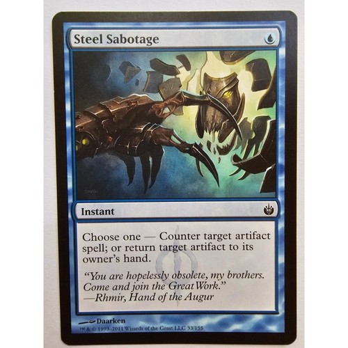 MTG Magic The Gathering Steel Sabotage Instant Card Blue Mirrodin ...