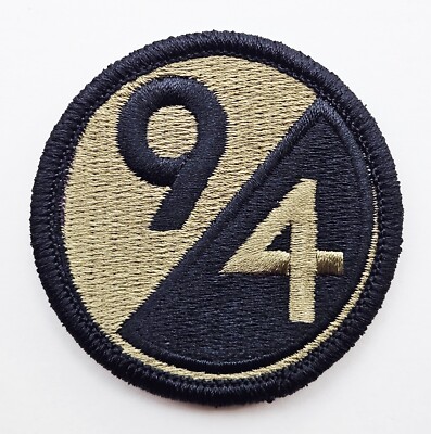 US Army 94th Infantry Division OCP SSI Hook Back Military Patches | eBay