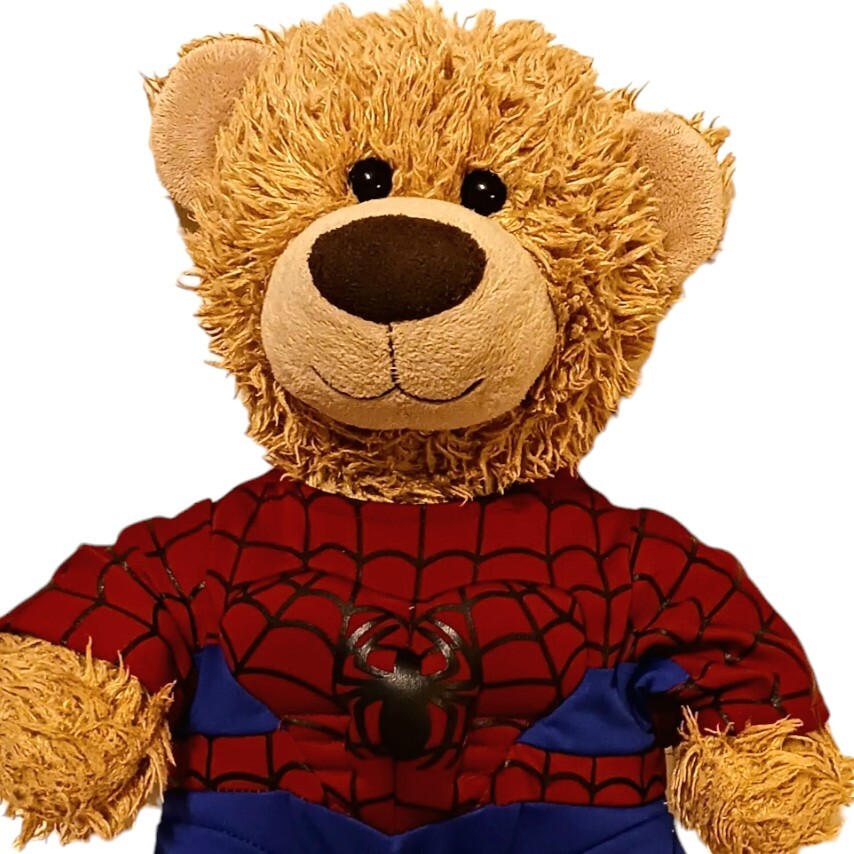 Build a Bear Teddy Bear 2012 Brown Marvel Spider-Man Spider Sense ...