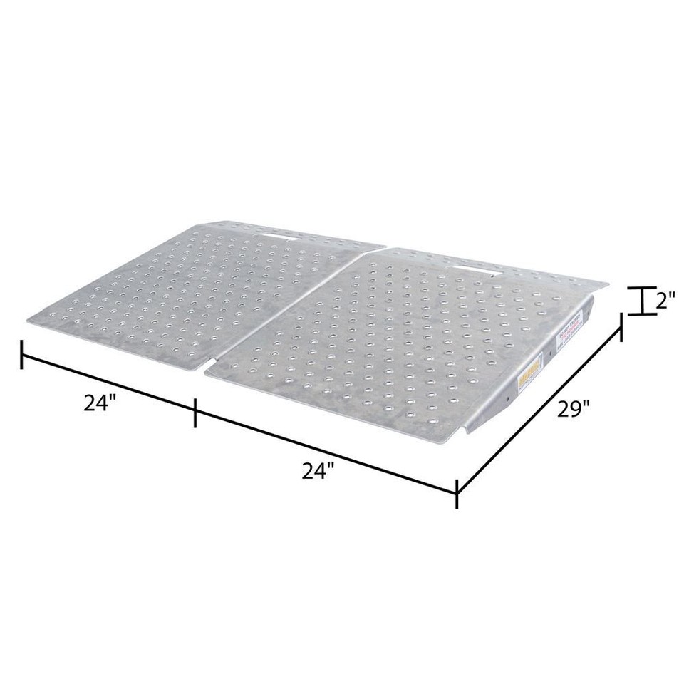 Guardian SR-01-24-24-P-TS6-2 Shed Ramps with Punch Plate Surface - 2 ...