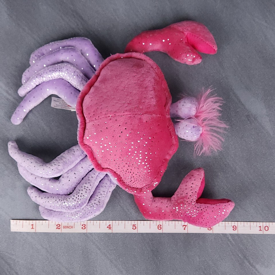 Douglas Cuddle Toys Crab Plush Stuffed Elmira Pink Purple Beanbag ...