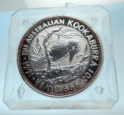 1991 AUSTRALIA Kookaburra Bird Tree 1 oz Silver 5 Dollar Australian ...