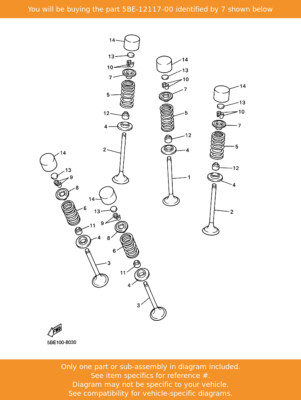 YAMAHA Retainer, Valve Spring, 5BE-12117-00 OEM YZ400F WR450 YFZ450 ...