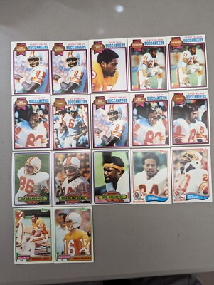Tampa Bay Buccaneers Team Lot Of 17 Cards 1979 Topps 1980 Topps NFL ...