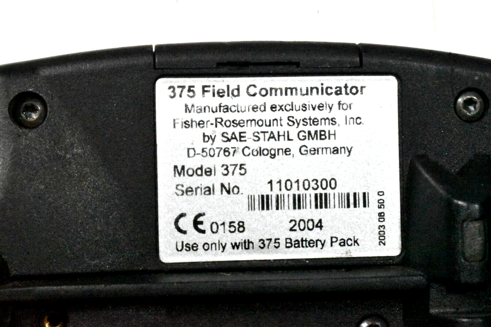 Emerson Hart Fieldbus 375 Handheld Terminal Field Communicator | eBay