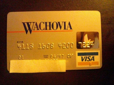 VINTAGE *WACHOVIA BANK* VISA RARE EXPIRED CREDIT CARD. Exp. 4/97 | eBay