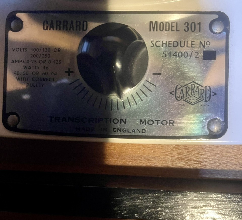 Garrard Turntable Model 301 Inc Pioneer TX-8100 tuner, Bailey Stereo 30 ...