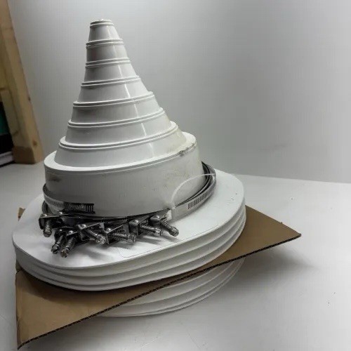 1 White TPO Universal Pipe Boot Roof Flashing 3/4” - 8" Pipes | eBay