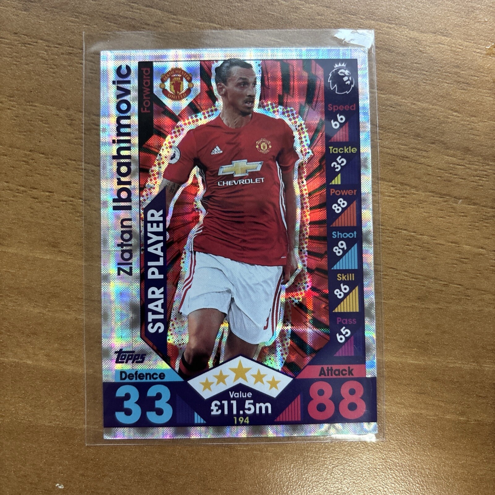2016-17 Topps Match Attax English Premier League - Star Player Zlatan ...