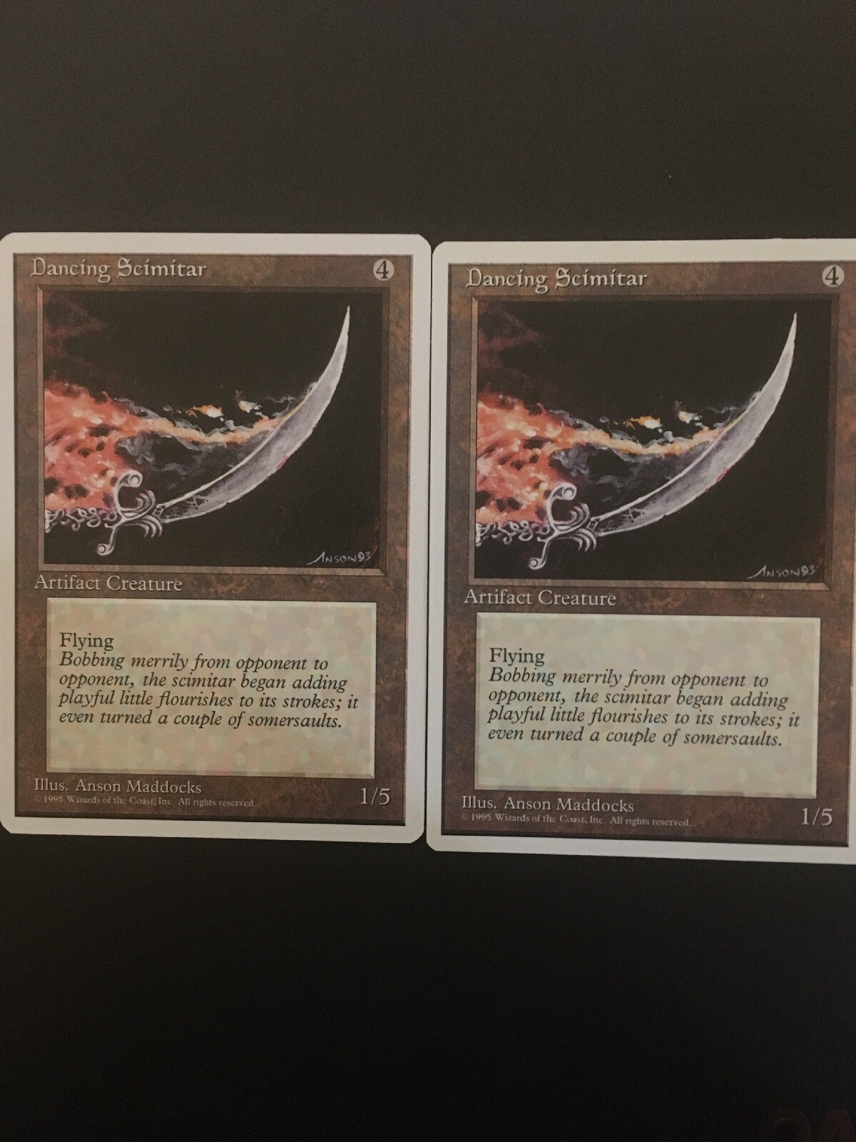 Magic The Gathering MTG - Fourth Edition - Dancing Scimitar x2 | eBay