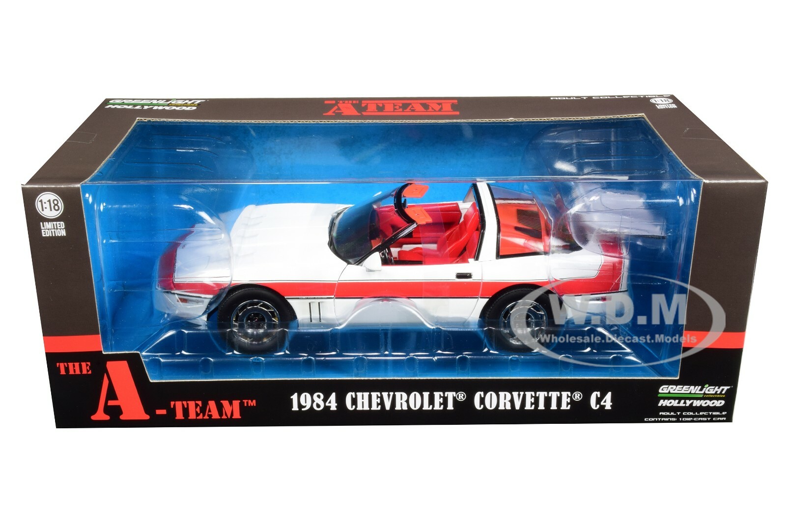 Greenlight Gl13532 1/18 1984 Chevrolet Corvette C4 Faceman The a Team ...