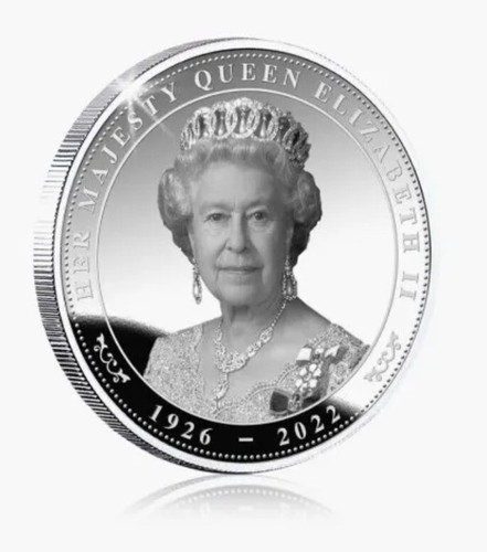 Queen Elizabeth II 1926-2022 RIP Death Commerative Silver Memorial Coin ...