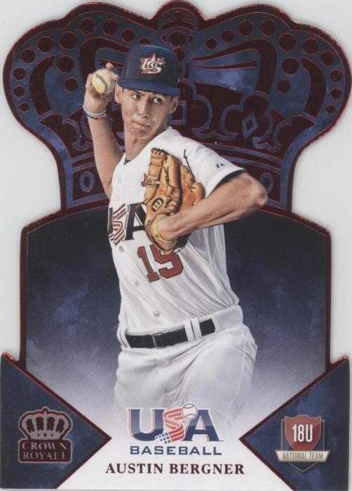 2015 Panini USA Baseball - Crown Royale Austin Bergner #29 Red /50 (RC ...