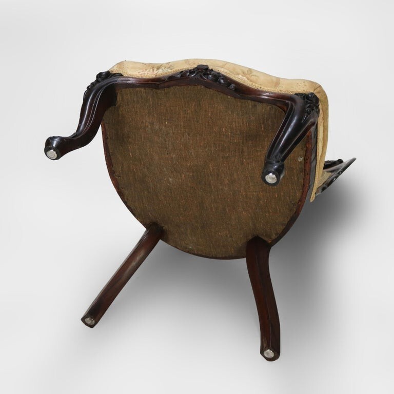 Antique JH Belter Victorian Rocco Carved Rosewood Slipper Chair c1870 ...