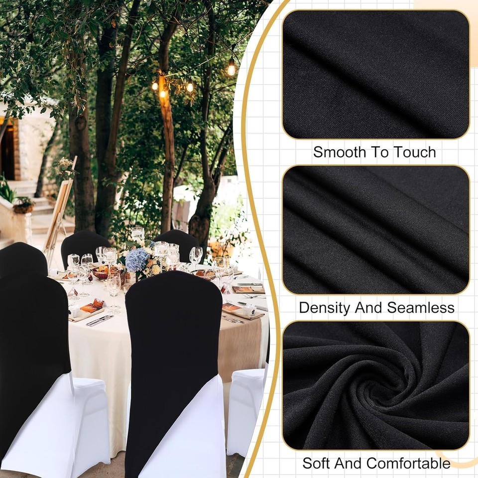 40 Pcs Chair Cap Covers Spandex Chair Hood Sash Hat Bands Folding ...