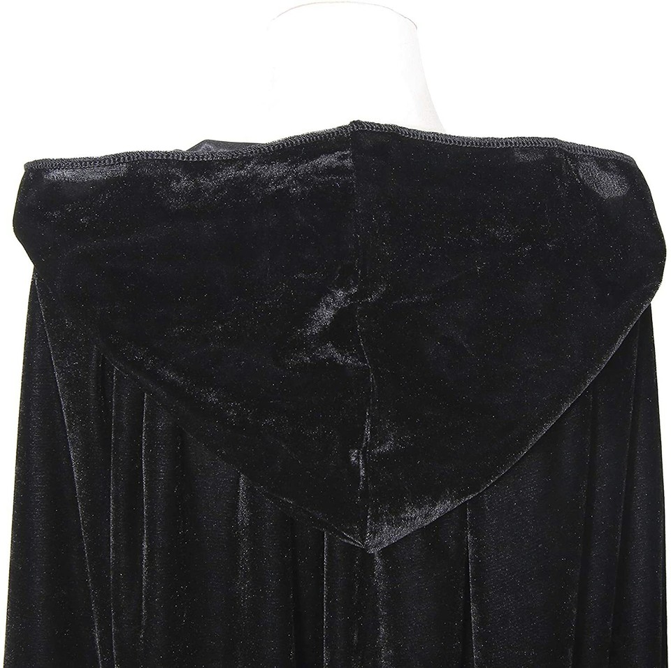 Medieval Vampire Velvet Hooded Cloak Long Robe w/ Witch Capes Halloween ...