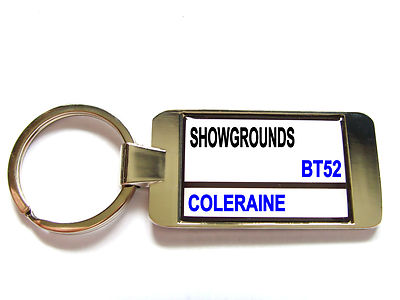COLERAINE STREET BADGE ROAD SIGN KEYRING KEYFOB KEY FOB BOTTLE OPENER ...