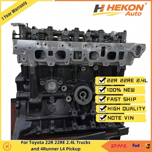 Long Block Engine Assembly For Toyota 22R 22RE 2.4L Trucks and 4Runner ...