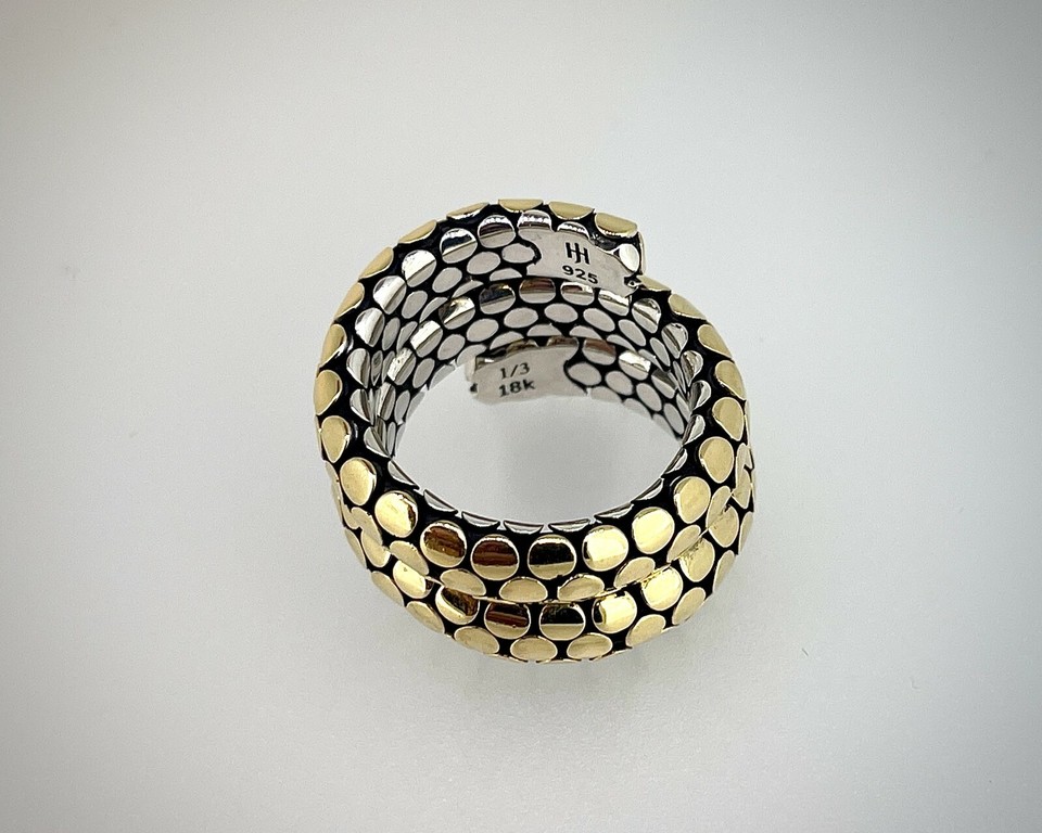 Vintage John Hardy Coiled Snake Dot Collection 18K Gold and Silver ...