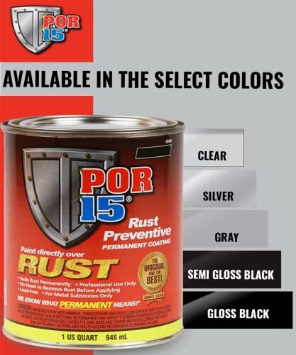 POR-15 Rust Preventive Coating, Stop 32 Fl Oz (Pack of 1), Semi Gloss ...