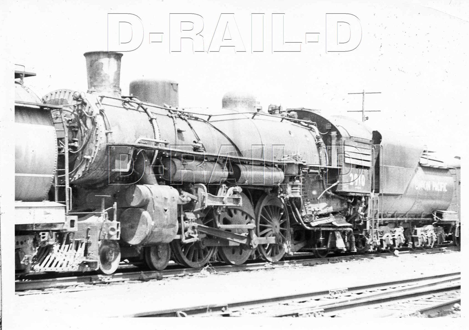 8EE990 RP 1952 UNION PACIFIC RAILROAD 4-6-2 LOCO #2910 KANSAS CITY KS ...