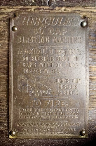 Antique Hercules Blasting Machine 50 Cap Dynamite TNT Mining Detonator ...