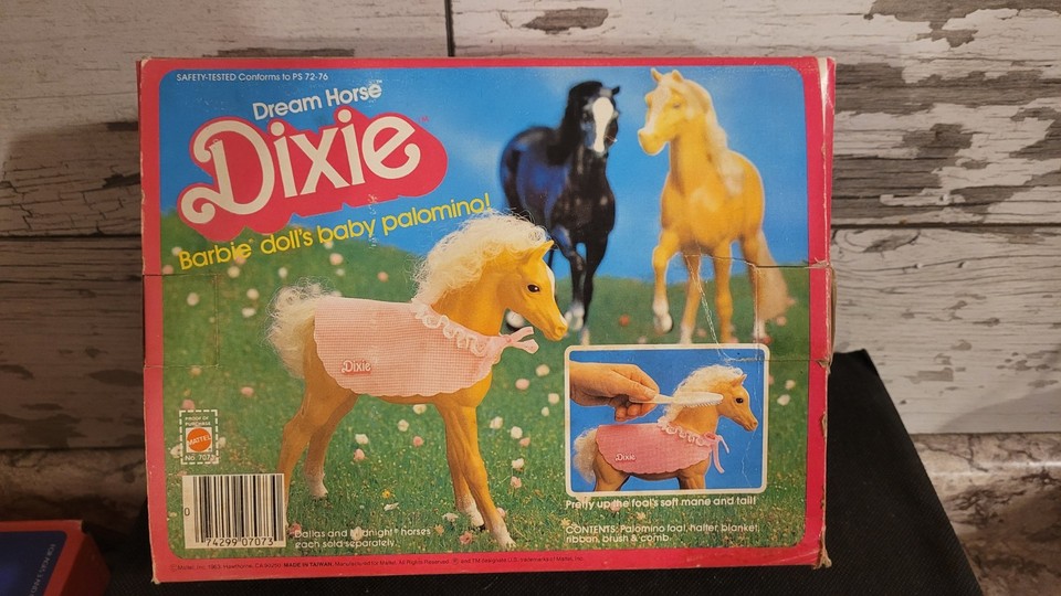Vintage 1983 Barbie Doll Dixie Dream Baby Palomino Horse #7073 - New in ...