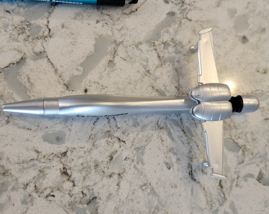 New Collins Aerospace Airplane Jet Engine Advertising Ink Pen Astronaut ...